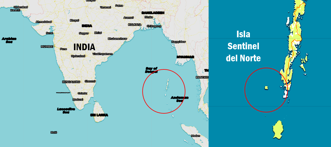 LA ISLA DE LA TRIBU SENTINEL, DESDE EL SATÉLITE SENTINEL | RODOLFO ...